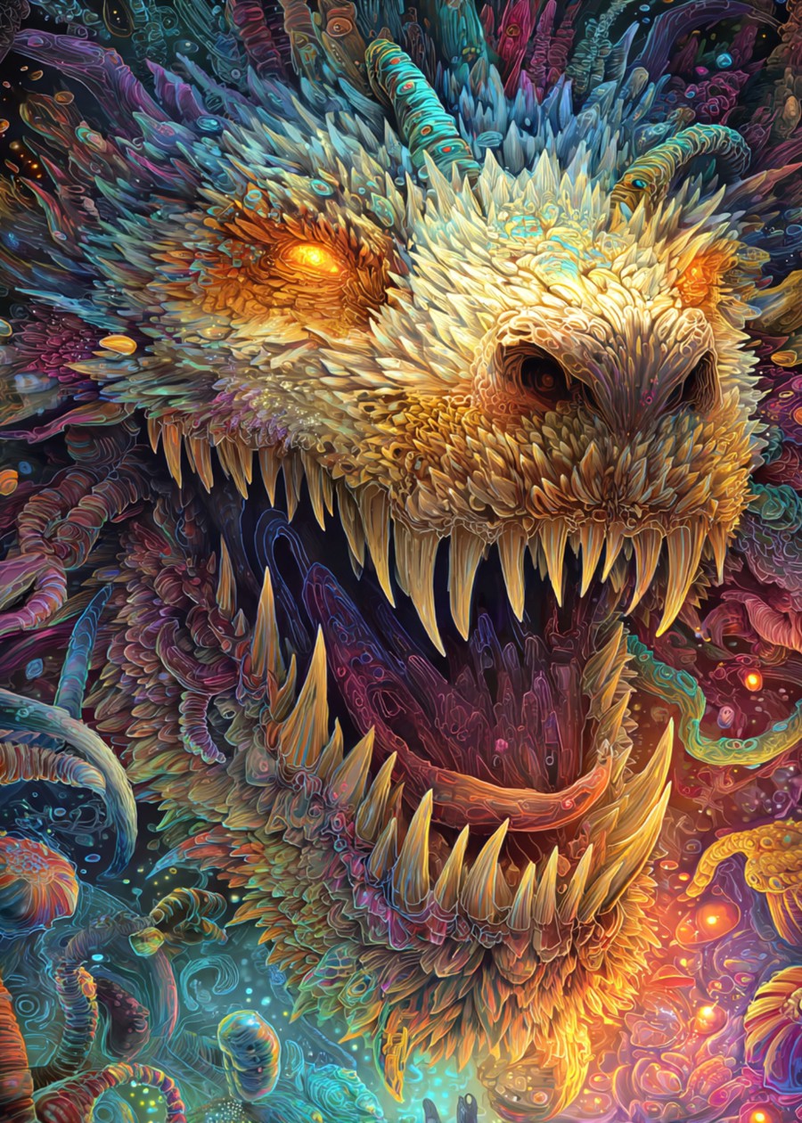 Metal Poster | Crystal Dragon Maw | Magnetic Poster | HD Glossy Metal ...