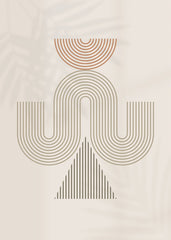 Metal Poster | Geometry in Earth Tones | Magnetic Poster | HD Glossy ...